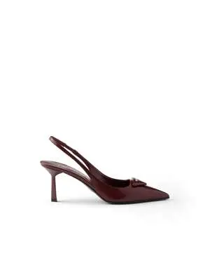 Prada Brushed Leather Slingback Pumps