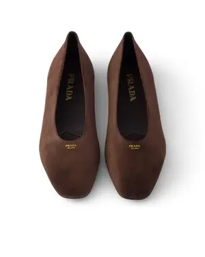 Prada Suede Ballerinas - Brown