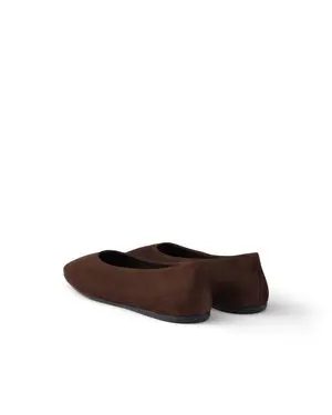 Prada Suede Ballerinas - Brown