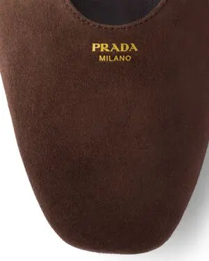 Prada Suede Ballerinas - Brown