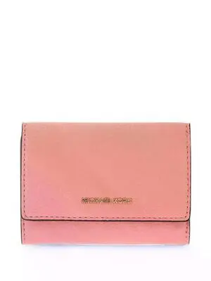 Michael Kors Grained-leather Trifold Wallet - Pink