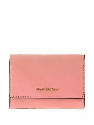 Michael Kors Grained-leather Trifold Wallet - Pink