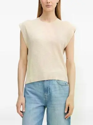 BENETTON Ribbed-trim Knitted Sweater - Neutrals