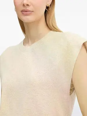 BENETTON Ribbed-trim Knitted Sweater - Neutrals