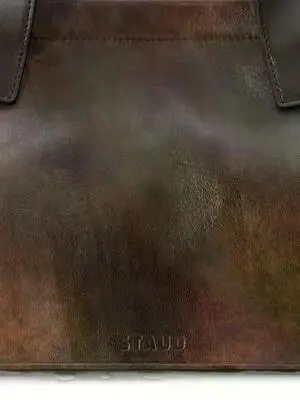 Staud Port Distressed-leather Tote Bag