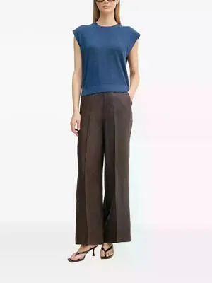 BENETTON Wide-leg Trousers - Brown