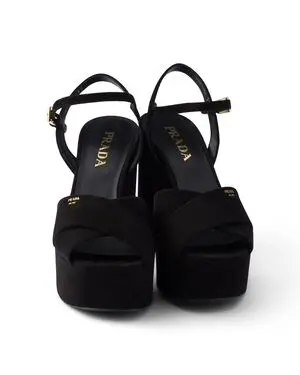 Prada Suede Platform Sandals