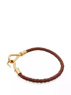 Hermès Jumbo H Braided-leather Bracelet