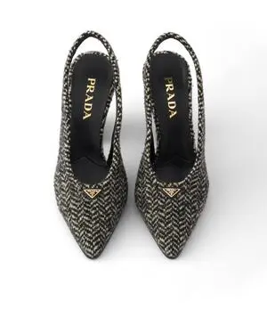 Prada Chevron Slingback Pumps