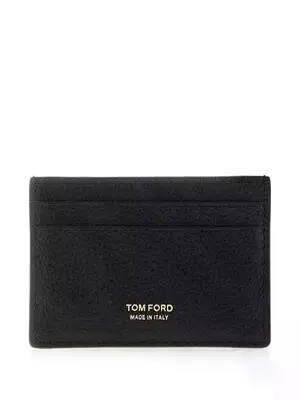 TOM FORD Leather Card Holder - Black