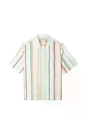 Paul Smith Painted Signature Stripe Short-sleeve Shirt - White