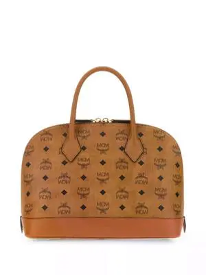Mcm Pina Visetos-print Studded Tote Bag