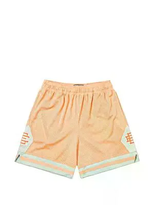 ERIC EMANUEL Mesh Shorts With Logo Detail - Orange