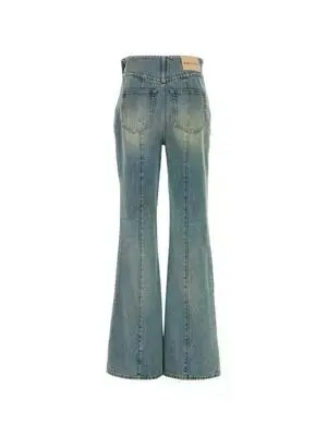 Alexander McQueen Fold-over Waist Flared Jeans