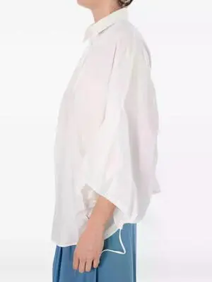 MEIMEIJ Balloon Sleeve Cut-out Shirt