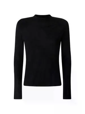 Pinko Ribbed Cuff Wool Sweater - Black
