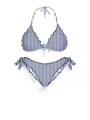 MC2 SAINT BARTH Striped Ruffled Bikini