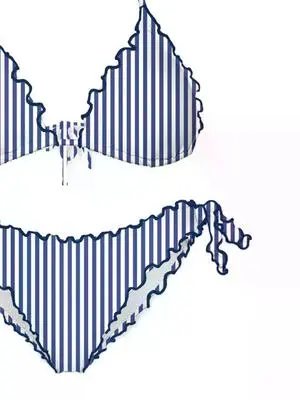 MC2 SAINT BARTH Striped Ruffled Bikini