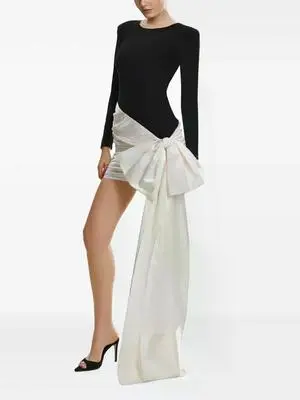 LITA COUTURE Bow-detail Mini Dress - White