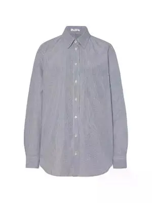 THE ROW Gavina Striped Cotton Shirt - Blue