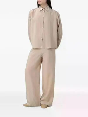 HANITA Embroidered Palazzo Pants