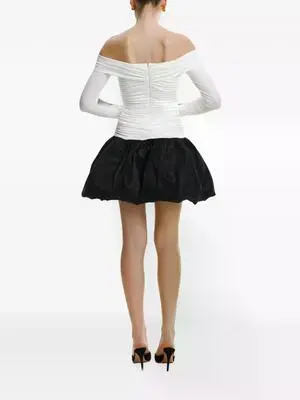 LITA COUTURE Off-the-shoulder Ruched Mini Dress
