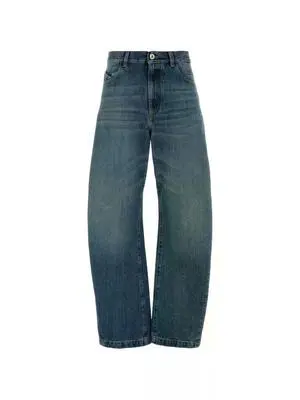Attico Buckle-strap Barrel-leg Jeans