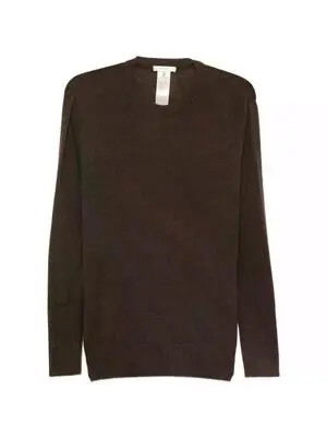 THE ROW Odelle Knitted Crew Neck Top - Brown