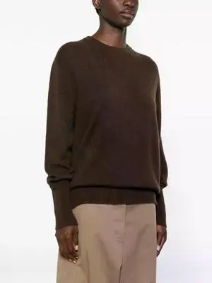 THE ROW Odelle Knitted Crew Neck Top - Brown
