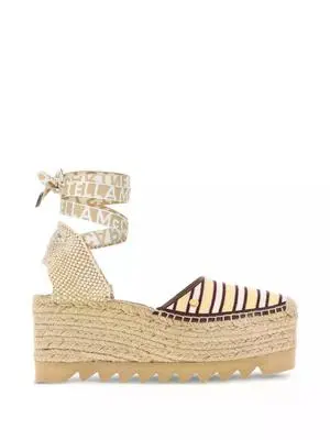 Stella McCartney Gaia Striped Platform Espadrilles - Neutrals