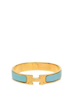 Hermès Enamel Clic H Bracelet Gm - Blue
