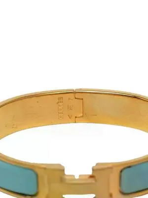 Hermès Enamel Clic H Bracelet Gm - Blue
