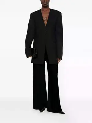 FORTE_FORTE Corduroy-effect Palazzo Pants - Black
