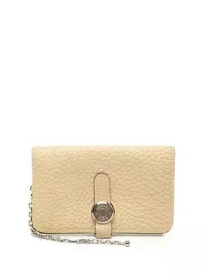 Hermès 2008 Clemence Dogon With Chain Card Holder - Neutrals
