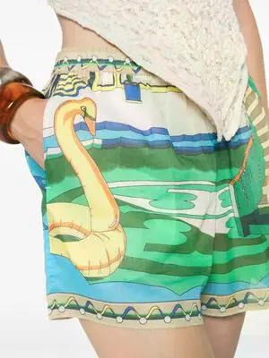 Tory Burch Printed Camp Shorts