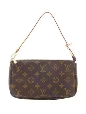 LOUIS VUITTON 2003 Monogram Pochette Accessoires Shoulder Bag - Brown