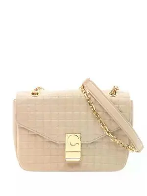 Celine 2000-2026 Medium Quilted C Crossbody Bag - Neutrals