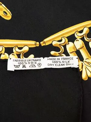 Hermès 20th Century Les Cavaliers D Or Silk Scarf 90 Scarves - Black