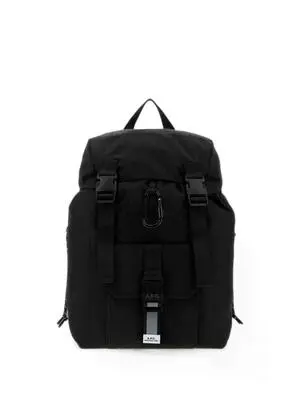 A.p.c. Buckle-fastening Carabiner-detail Backpack - Black