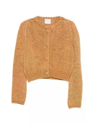 FORTE_FORTE Chunky Knit Button-up Cardigan - Brown