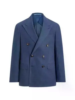 Polo Ralph Lauren Double-breasted Linen Jacket - Blue