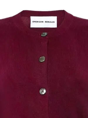 EMERSON RENALDI Crew-neck Cashmere Cardigan - Red