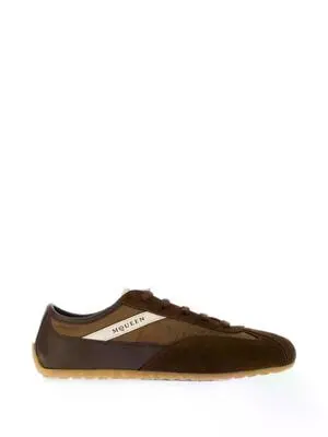 Alexander McQueen Boxe Panelled Calf Suede Sneakers - Brown
