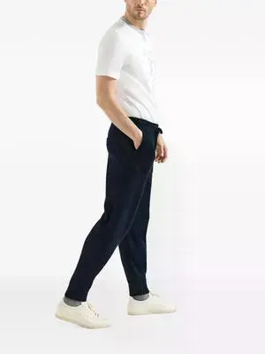Brunello Cucinelli Cashmere English Rib Knit Joggers - Blue