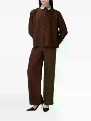 HANITA Embroidered Palazzo Pants