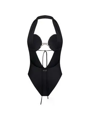 NUE Spiral Crystal Embellished Cutout Swimsuit