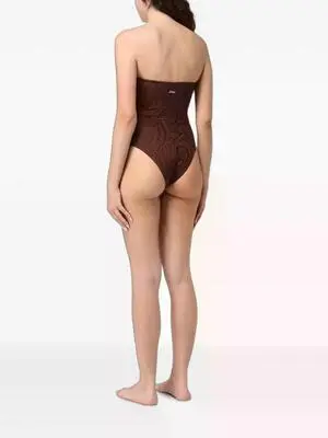 MC2 SAINT BARTH Broderie Anglaise Strapless Swimsuit