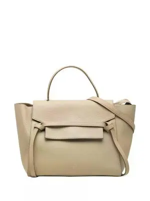 Celine 2017 Mini Grained Calfskin Belt Bag Satchel - Neutrals