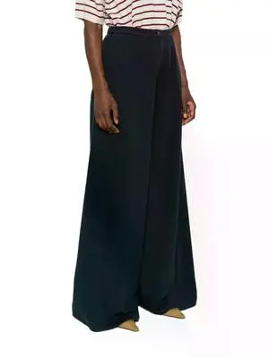 FORTE_FORTE Buttoned Palazzo Pants - Blue