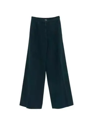 FORTE_FORTE Navy Cotton Palazzo Pants - Blue